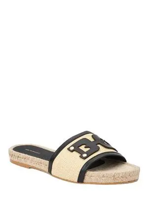 Bruno Magli Sabina Slide Sandal - Natural Raffia/black