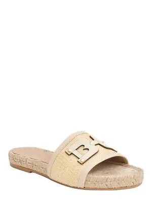Bruno Magli Sabina Slide Sandal - Natural Raffia/white