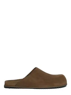 Rick Owens Granola Suede Mules - Brown