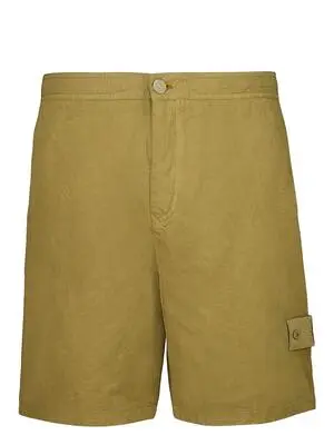 Stone Island Cotton Canvas Shorts - Beige