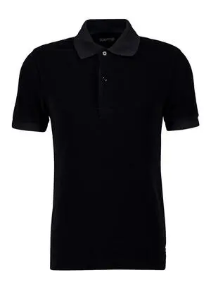 TOM FORD Black Towelling Polo Black