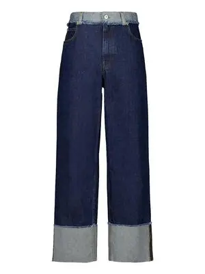 Marni Inside-out Wide Leg Denim Jeans - Blue
