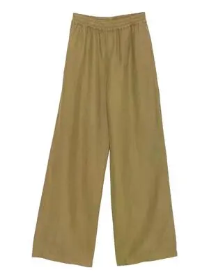 Aspesi Elasticated Waist Wide Leg Trousers - Green