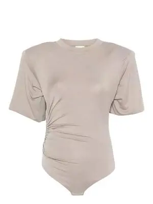 Andamane Gathered Bodysuit - Grey
