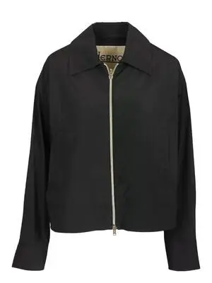 Herno Collared Zip Jacket - Black