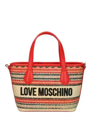 Moschino Striped Tote Bag - Neutrals