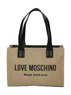 Moschino Logo-lettering Tote Bag - Neutrals