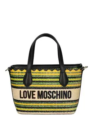 Moschino Striped Tote Bag - Neutrals