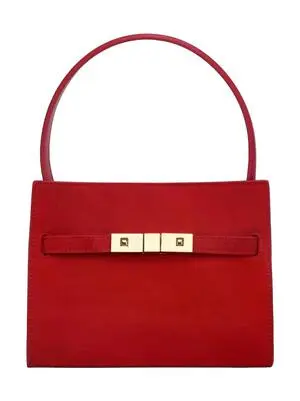 POTAMY Square-buckle Leather Mini Bag - Red