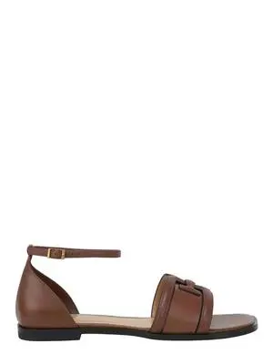 POTAMY Buckle-detail Leather Sandals - Brown
