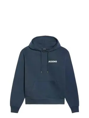 Jacquemus Cotton Hooded Sweatshirt - Blue