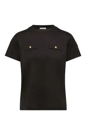 Moncler Button Detail T-shirt - Black
