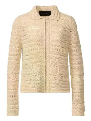 Fabiana Filippi Crochet Knit Zip Jacket - Neutrals