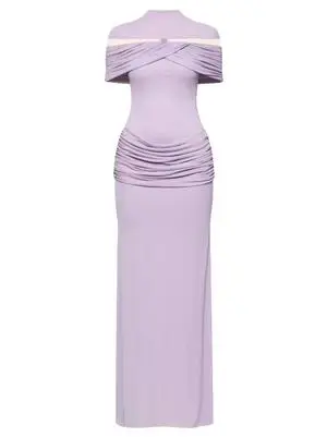 CHATS BY C.DAM Marlene Cutout-shoulder Maxi Dress - Purple