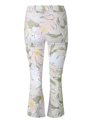 Avenue Montaigne Leo Floral Flared-leg Trousers - Neutrals