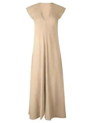 PETER COHEN Doves V-neck Maxi Dress - Neutrals