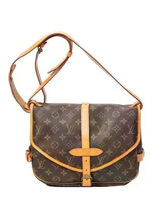 LOUIS VUITTON Saumur Monogram Canvas Shoulder Bag - Brown