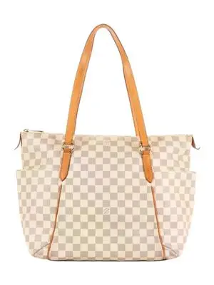LOUIS VUITTON Totally Mm Damier Azur Tote - White