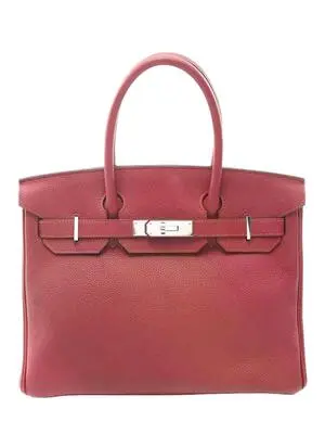 Hermès 2017 Togo Birkin 30 Handbag - Red