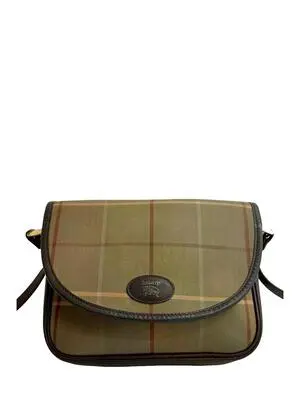Burberry Check Canvas Crossbody Bag - Brown