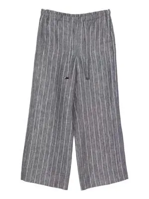 Max Mara Striped Drawstring Trousers - Blue