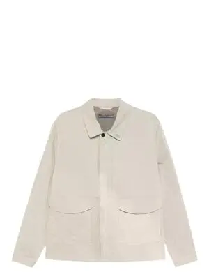 MASSIMO OSTI STUDIO Logo-patch Pocket Jacket - Neutrals