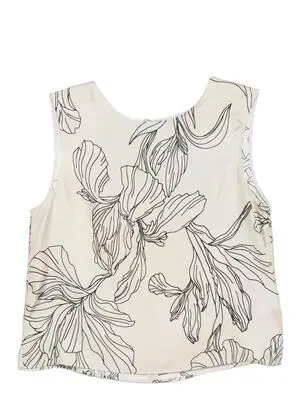 ROSSO 35 Floral Sleeveless Blouse - Neutrals