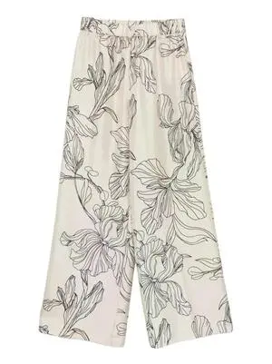 ROSSO 35 Floral-print Palazzo Pants - Neutrals