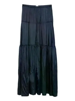 Aspesi Tiered Maxi Skirt - Blue