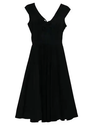 Aspesi Cut-out Ruched Midi Dress - Black
