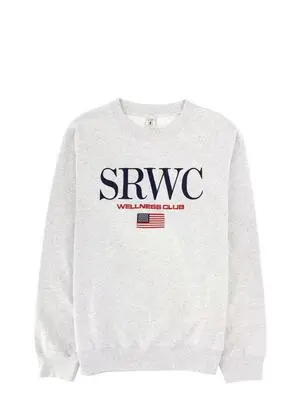 SPORTY & RICH Embroidered Logo Sweatshirt - Grey