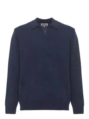 MC2 SAINT BARTH Collar Long-sleeve Polo Shirt - Blue