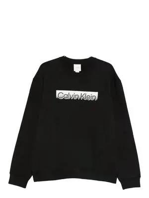 Calvin Klein Logo Crew Neck Sweater - Black