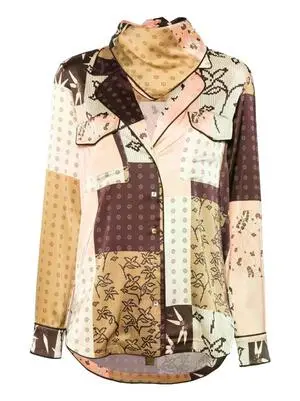 SIEDRES Micla Buttoned Long-sleeve Shirt - Brown