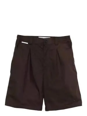 GR10K Front-pleat Shorts - Brown