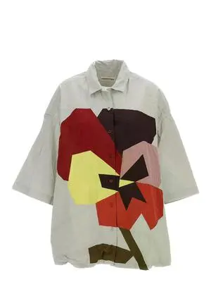 CASEY CASEY Oversized-Fit Printed Shirt