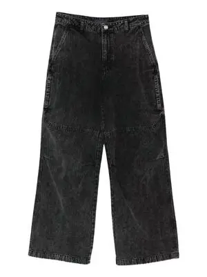 JUUN.J Washed Denim Panelled Jeans - Black
