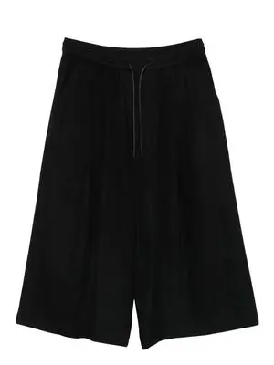 JUUN.J Drawstring Ribbed Shorts - Black