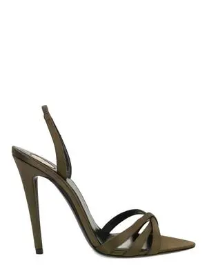 Saint Laurent Criss-cross Strap Sandals - Brown