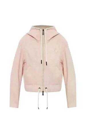 Moncler Logo-patch Hoodie - Pink