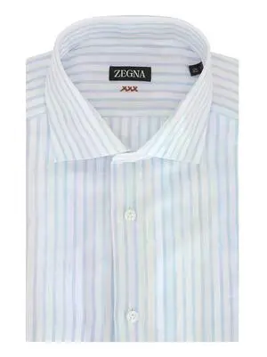 Zegna Striped-pattern Shirt - Blue