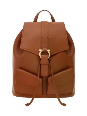 FERRAGAMO Medium Gancini Backpack - Brown