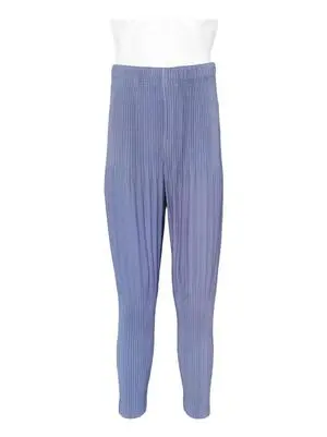 Issey Miyake Pleated Tapered Trousers - Purple