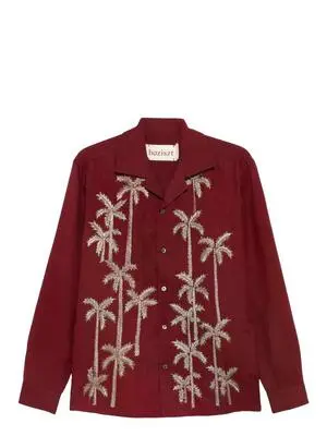 BAZISZT Palm-tree Shirt - Red