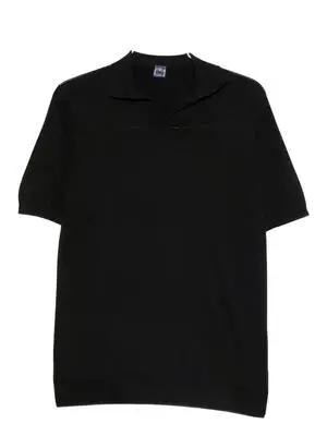 Fedeli Short-sleeve Polo Shirt - Black