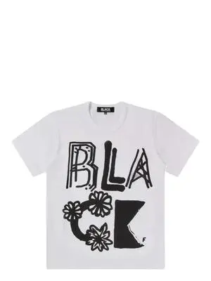 BLACK COMME DES GARÇONS Text-print T-shirt - White