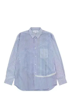 Comme Des Garçons Striped Shirt Blue