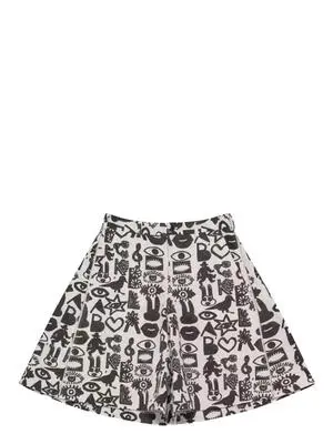 BLACK COMME DES GARÇONS Printed Shorts - White