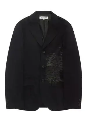 Comme Des Garçons X Dan Perjovschi Single-breasted Blazer - Blue
