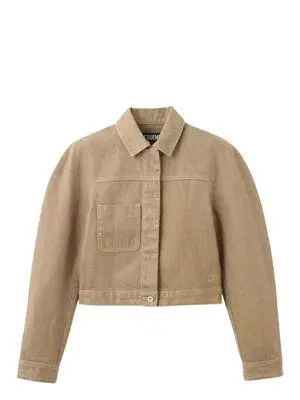 Jacquemus The Ovalo Cargo Cotton Jacket Neutrals